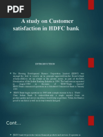 HDFC Project Mcom | PDF | Sampling (Statistics) | Banks
