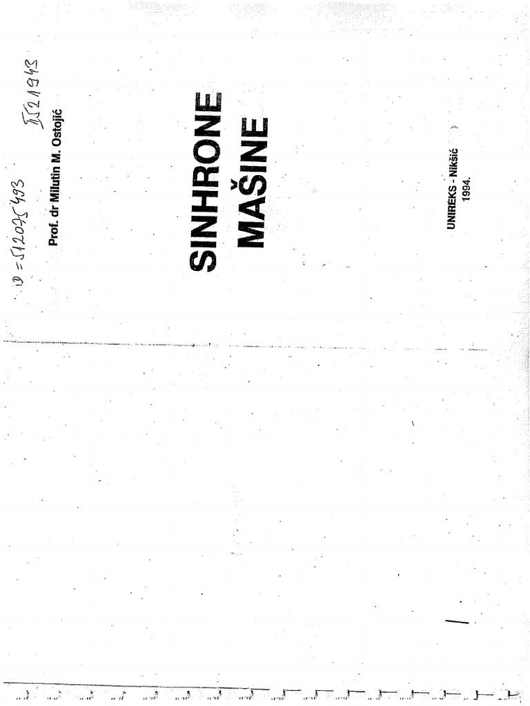 Sinhrone Masine-Milutin Ostojic | PDF