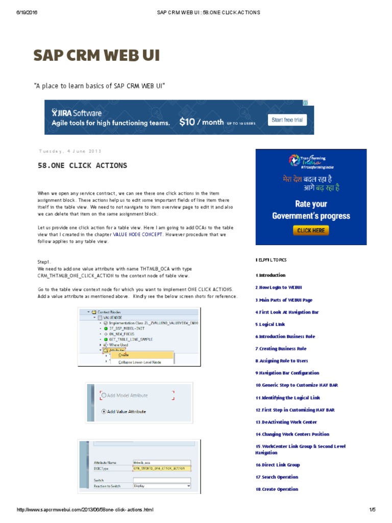 Sap Crm Web Ui 58 Pdf Customer Relationship Management Hyperlink