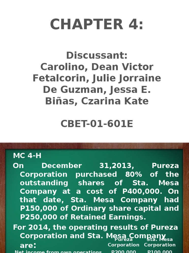 AC11 Chapter 4 Compilation | PDF | Book Value | Goodwill (Accounting)