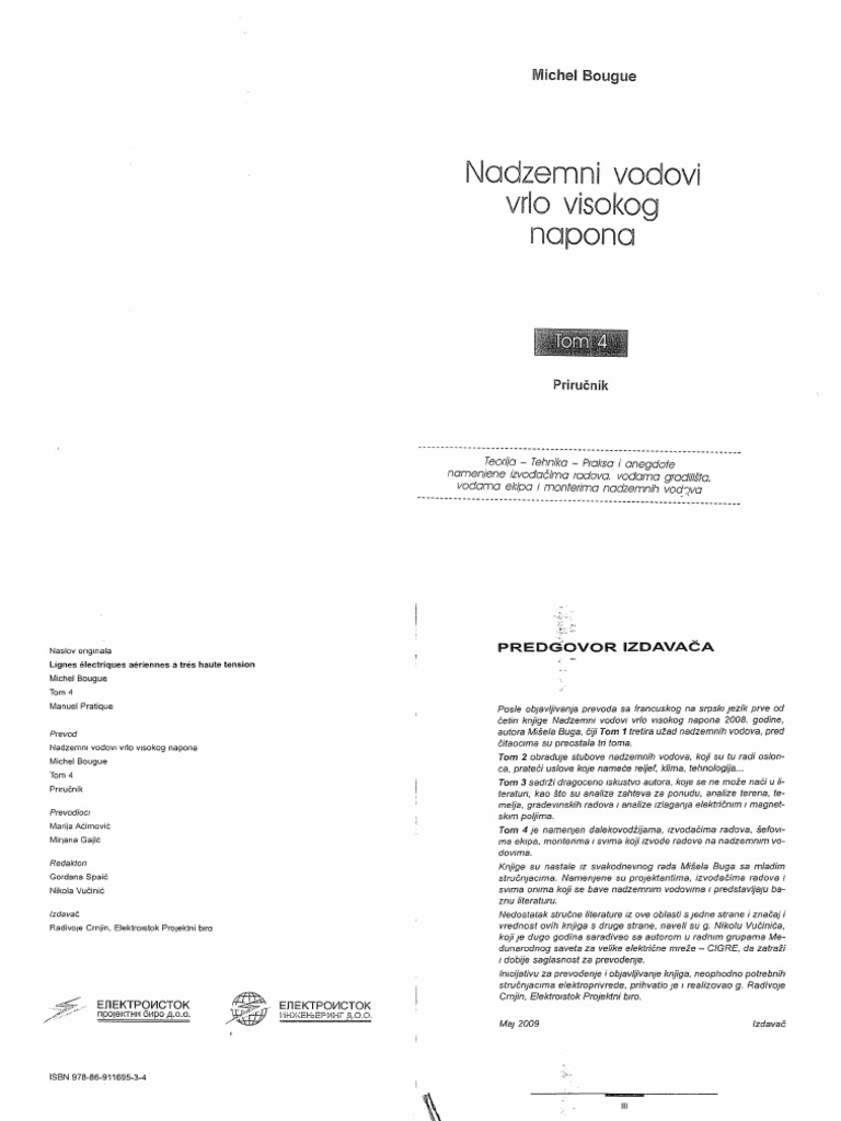 Nadzemni Vodovi Vrlo Visokog Napona | PDF