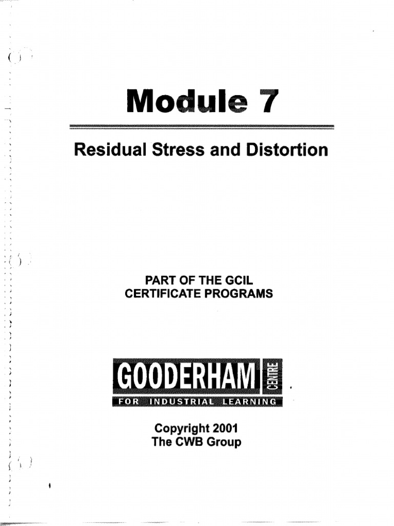 Module 7 Residual Stress and Distortion | PDF