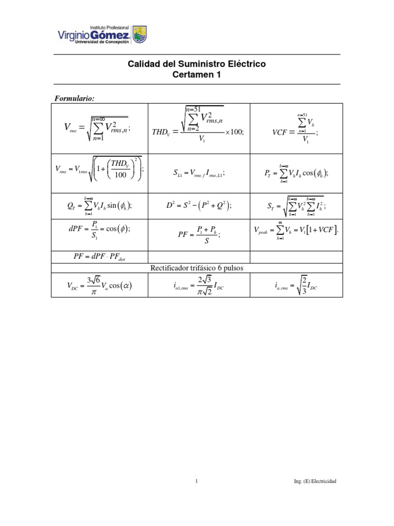 c1 - FORMULARIO | PDF