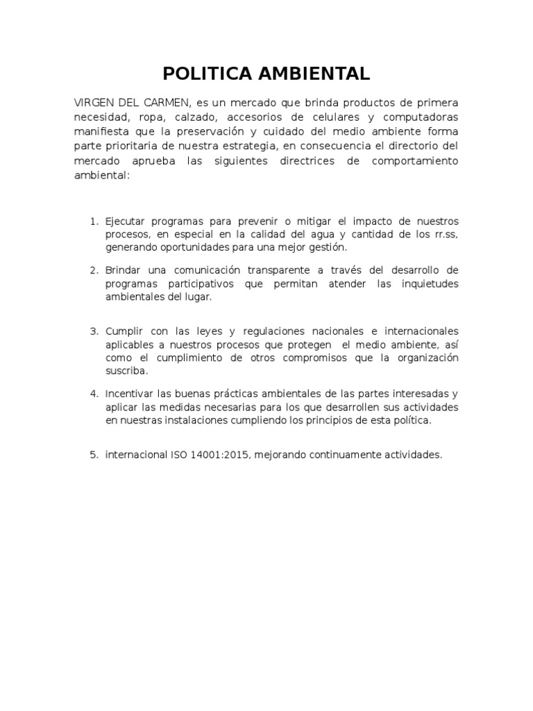 Politica Ambiental | PDF