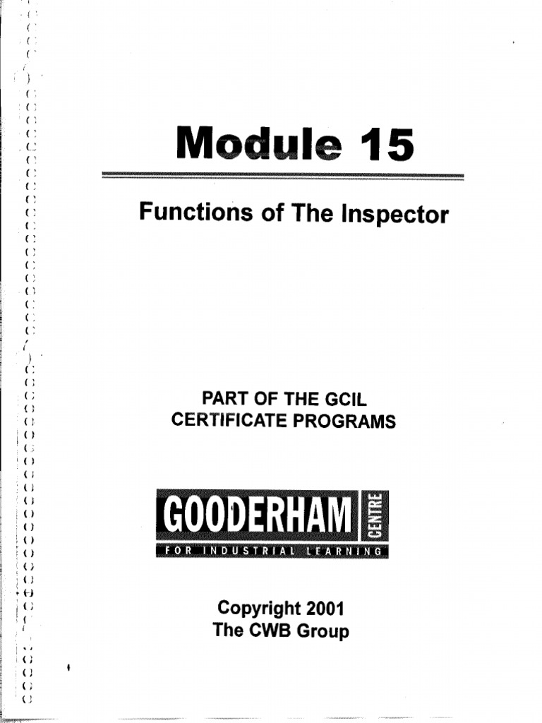 Module 15 Functions of The Inspector | PDF