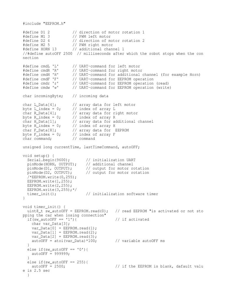 Arduino Program | PDF | Array Data Structure | Digital Electronics