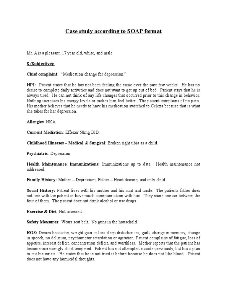 SOAP Format | PDF | Suicide | Medical Ethics