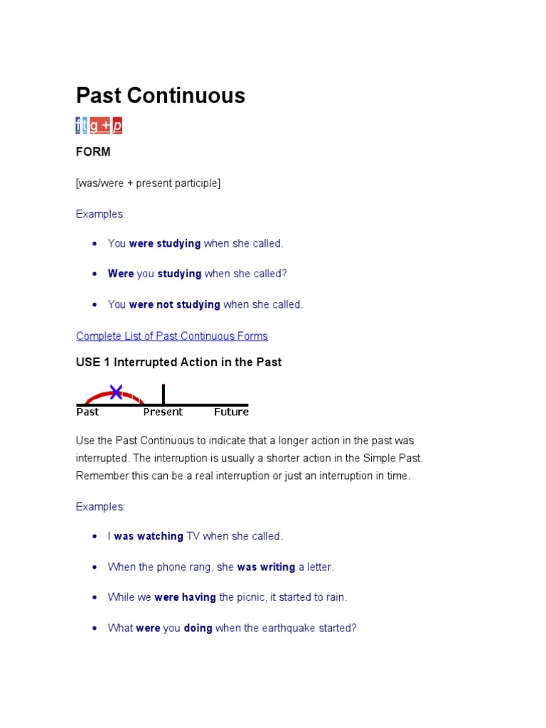 Past Continuous | PDF | Verb | Adverb