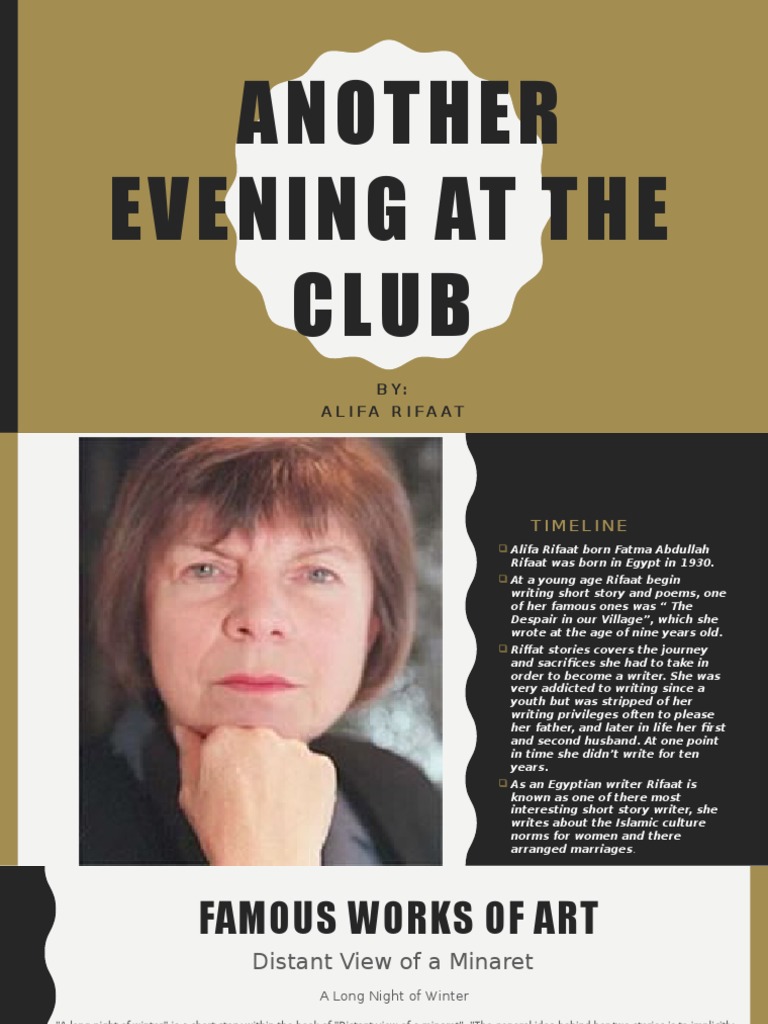 Alifa Rifaat's "Another Evening at the Club" | PDF | Feminism | Gender ...