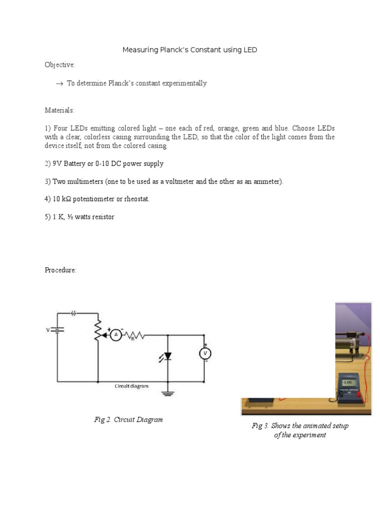 Measuring Planck's Constant Using LED | PDF