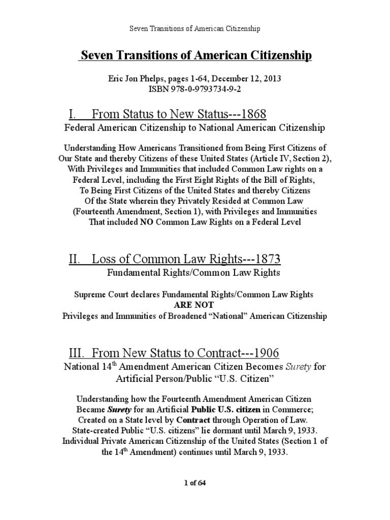 Seven Transitions of American Citizenship 64 Pages 14 April 2013 | PDF ...