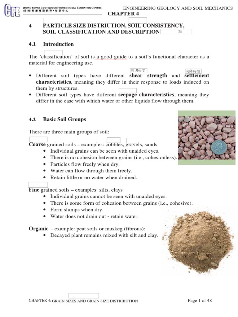 Soil Particle Size & Distribution | PDF | Soil Mechanics | Sand