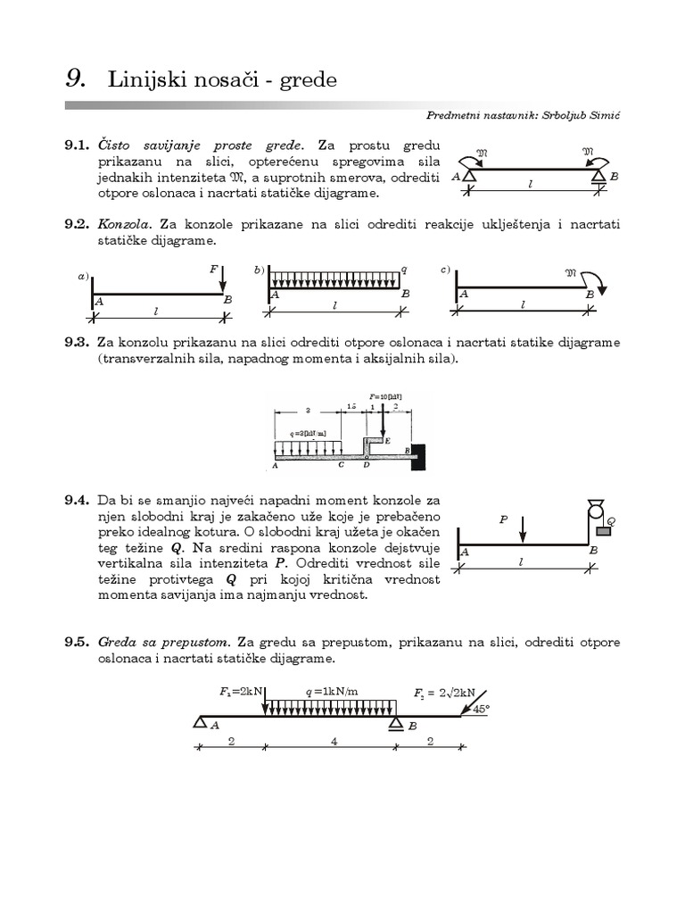 Statika Zadaci | PDF