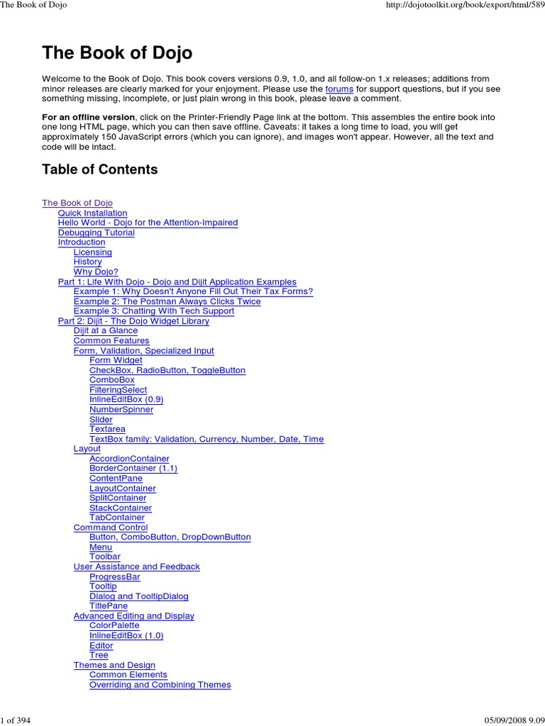 The Book of Dojo | PDF | Java Script | Web Server