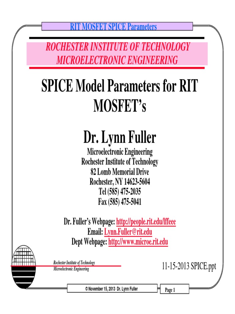 Spice | PDF | Field Effect Transistor | Mosfet