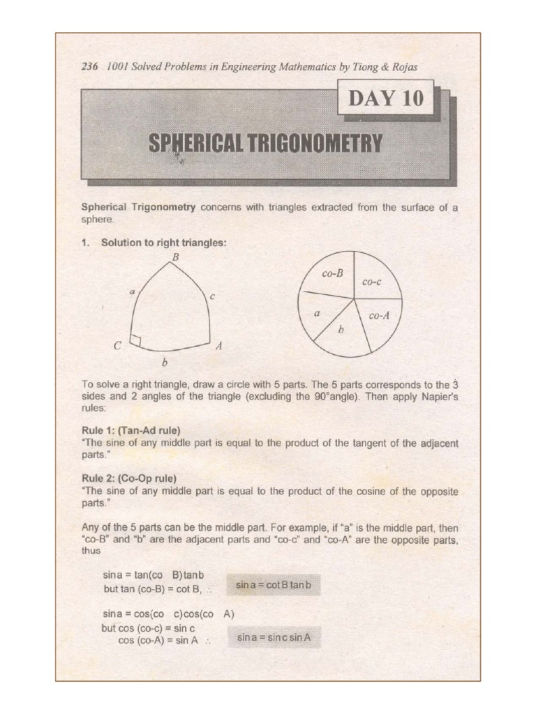 1001 Solved Problems in Engineering Mathematics (Day 10 Spherical ...
