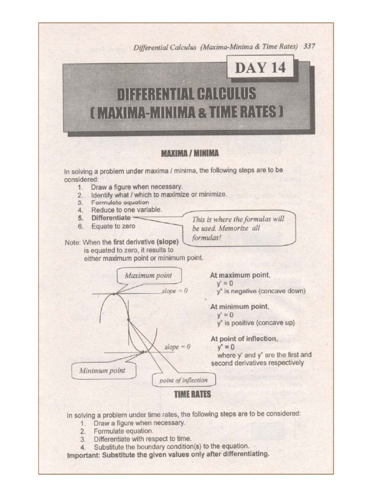 1001 Solved Problems in Engineering Mathematics (Day 14 Differential Calculus (Maxima Minima ...