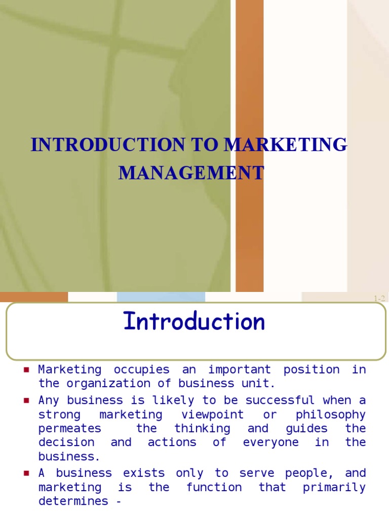 Introduction To Marketing | PDF | Marketing | Sales