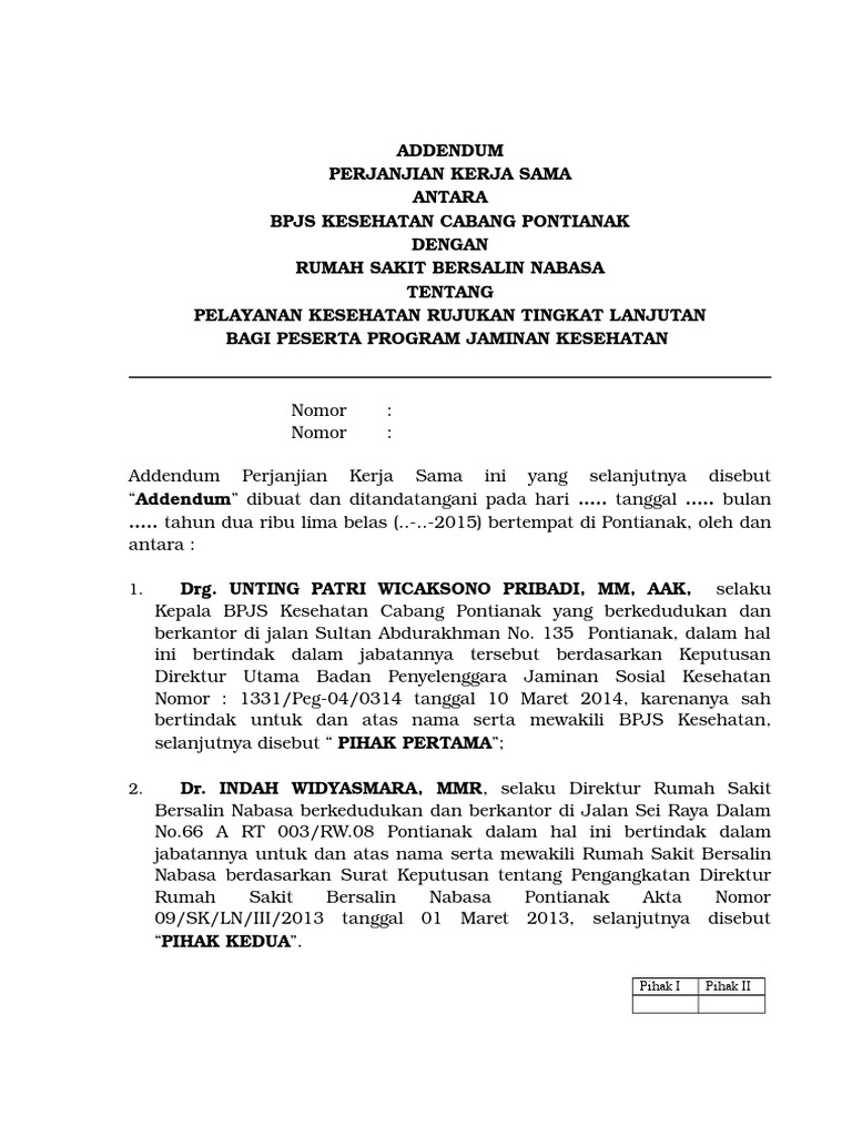 Addendum Pks RSB Nabasa Baru | PDF