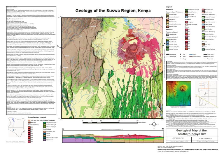 Geology of the Suswa Region, Kenya | Lava | Geomorphology