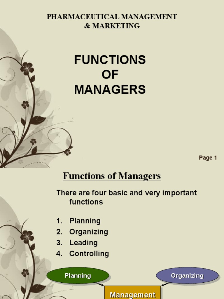 7 Functions of Manager | PDF