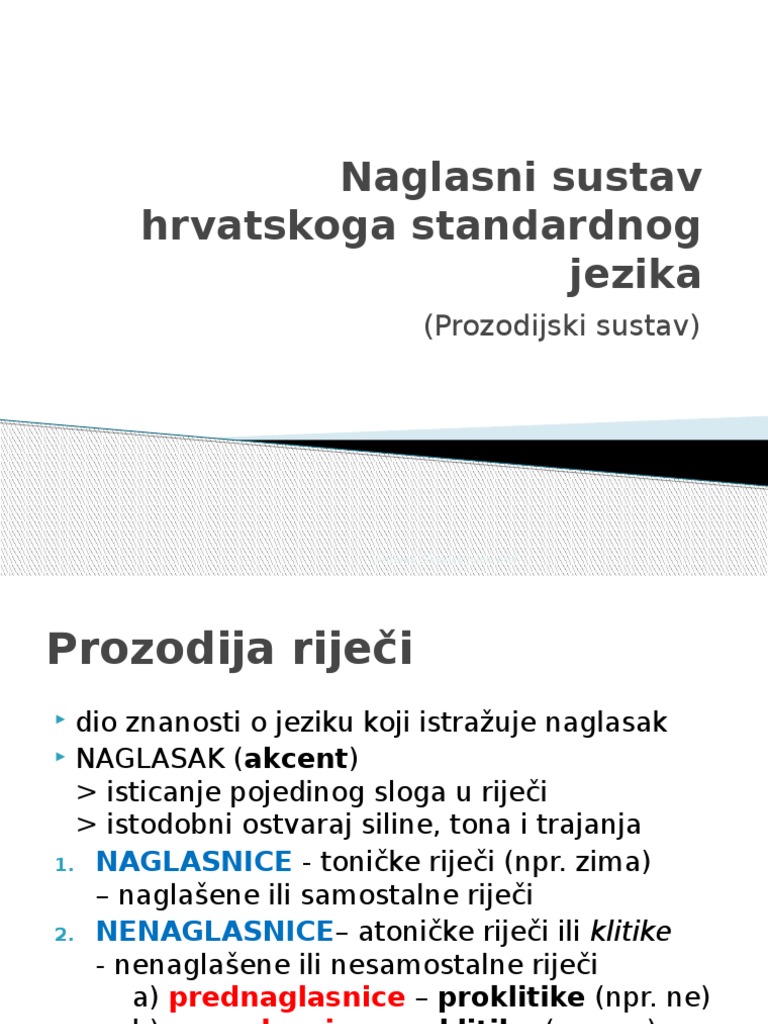 Naglasni Sustav | PDF