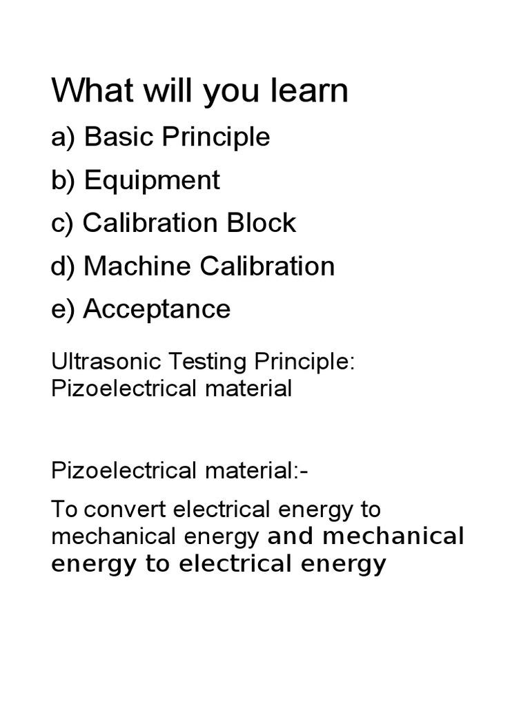 Ultrasonic Testing - Odt | PDF