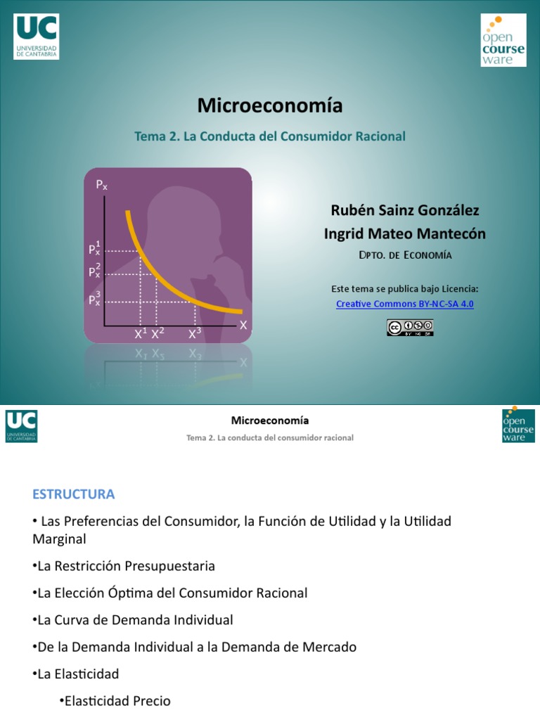 Microeconomia: La Conducta Del Consumidor Racional | PDF ...