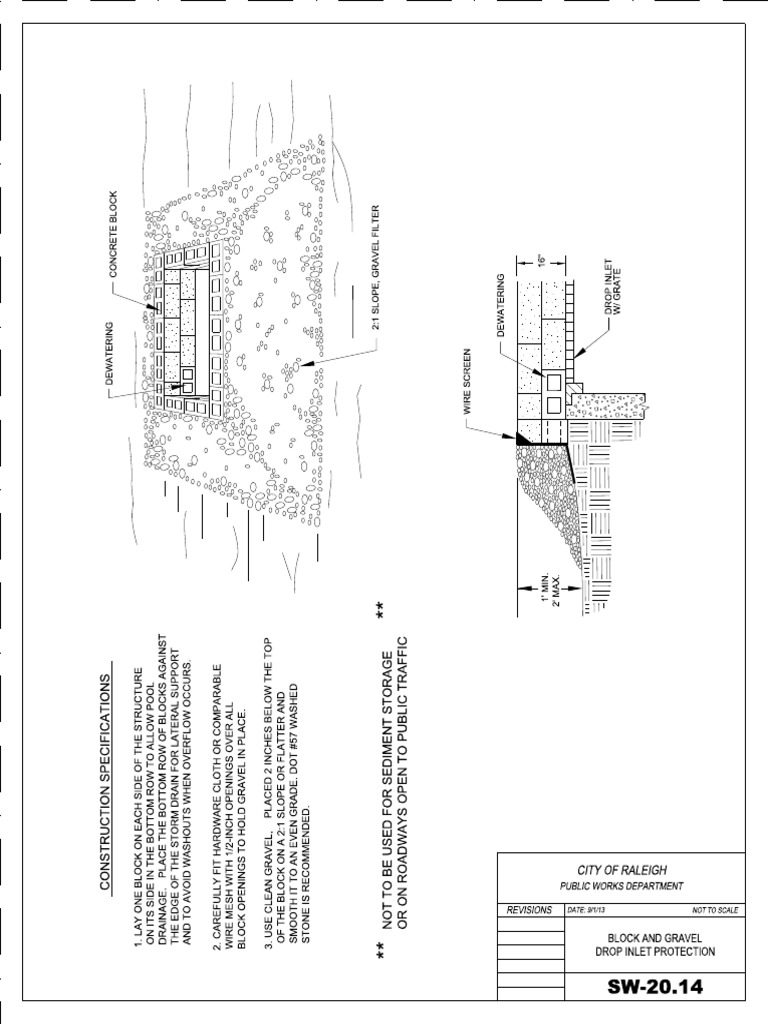 City of Raleigh: Block and Gravel Drop Inlet Protection | PDF