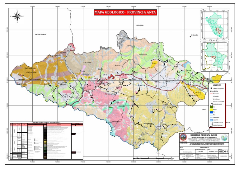 Mapa Geologico Anta PDF | PDF | Datos geográficos e información | Earth ...