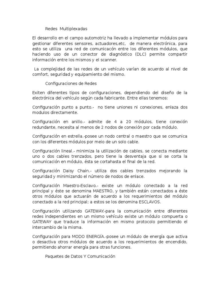 Resumen Redes Multiplexadas | PDF | Transmisión de datos | Red de computadoras