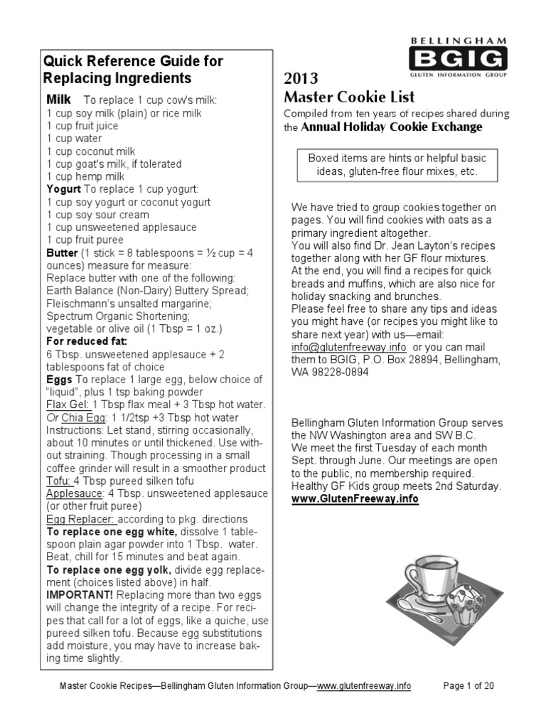 2013 Master Cookie List: Quick Reference Guide For Replacing ...