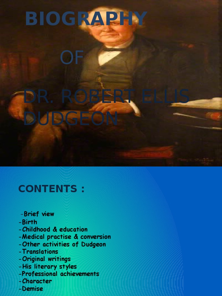 Biography of Dr.R.E.Dudgeon. | PDF | Homeopathy | Health Sciences