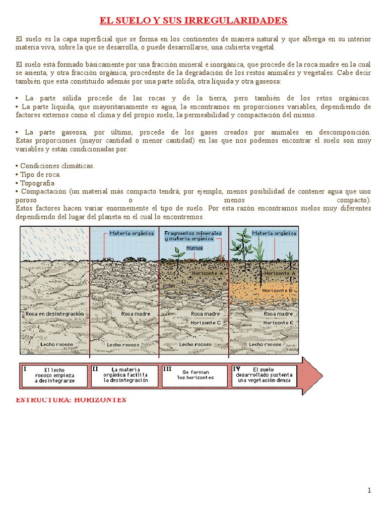 El Suelo y Sus Irregularidades | PDF | Suelo | Materiales naturales