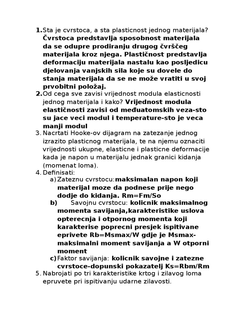 Zavrsni Ispit Materijali | PDF