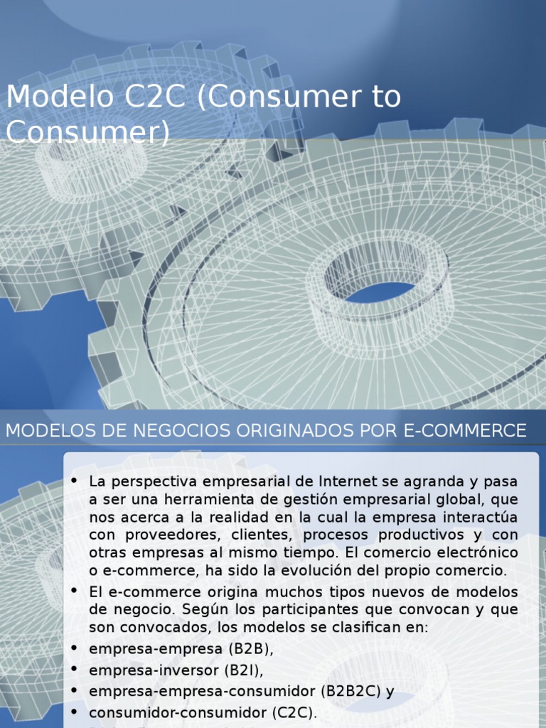 Modelo C2C (Consumer To Consumer) | PDF | Bahía E | Comercio electrónico