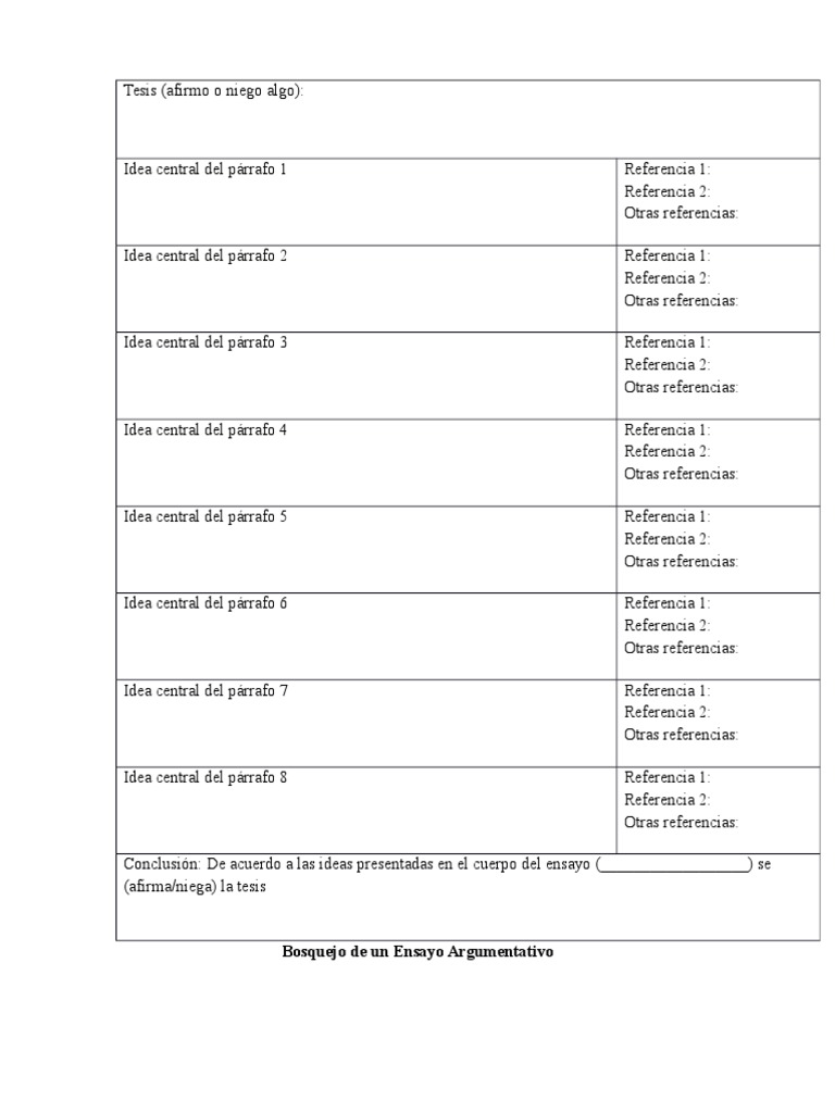 Bosquejo de Ensayo Argumentativo | PDF | Ensayos | Epistemología