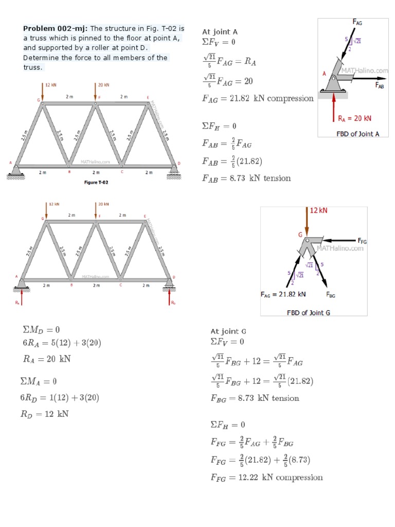 Statics: Problem 002 | PDF | Technology & Engineering