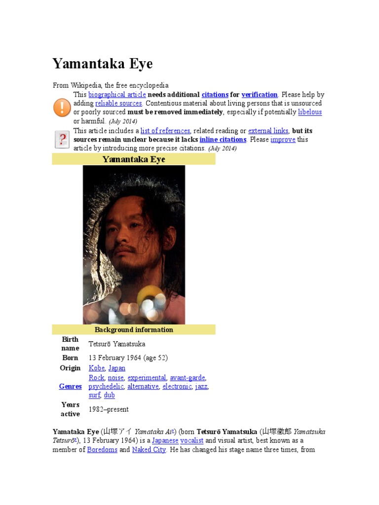 Yamantaka Eye | PDF | Musicians | Contemporary Music