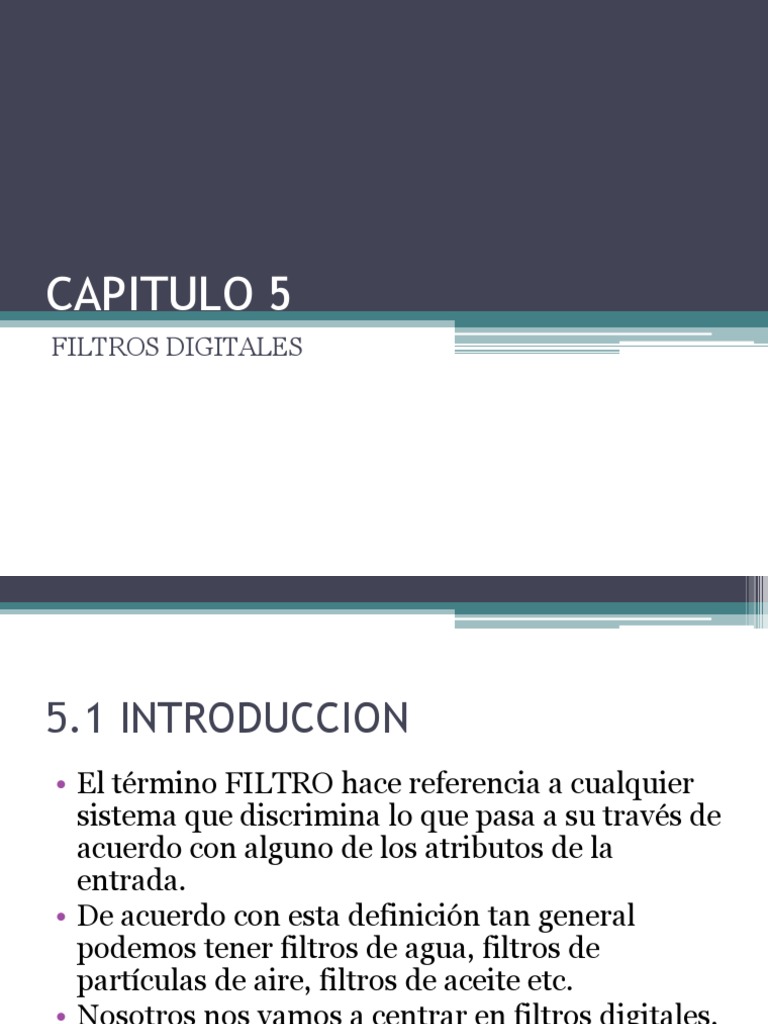 Filtros Digitales: Diseño y Tipos | PDF | Filtro electronico | Filtro ...