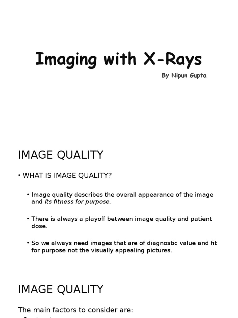 Imaging With X-Rays | PDF | X Ray | Radiography