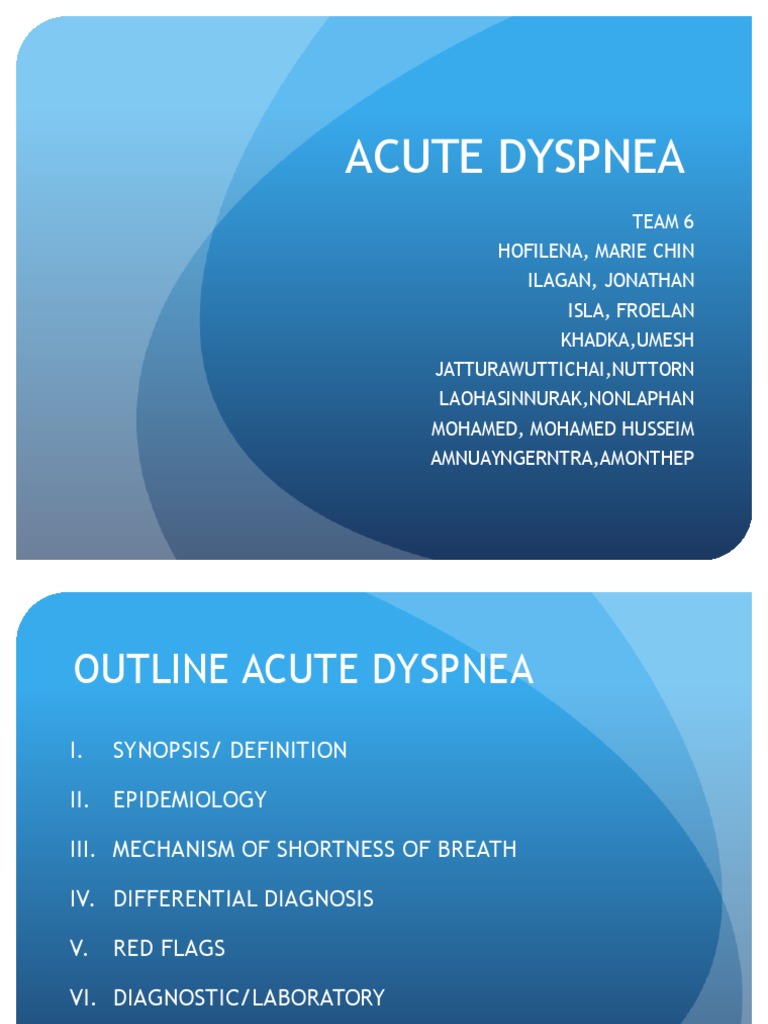 Acute Dyspnea First Revision | PDF | Chronic Obstructive Pulmonary ...