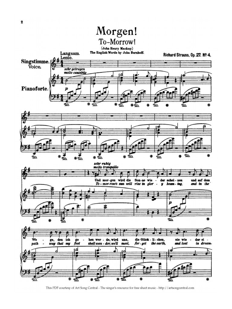Morgen - Strauss PDF | PDF