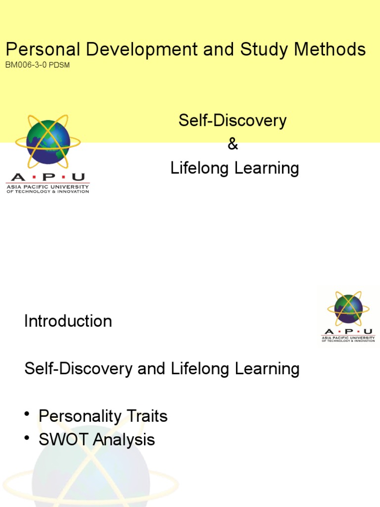 PDSM-Self-Discovery and Lifelong Learning Notes | PDF | Swot Analysis ...