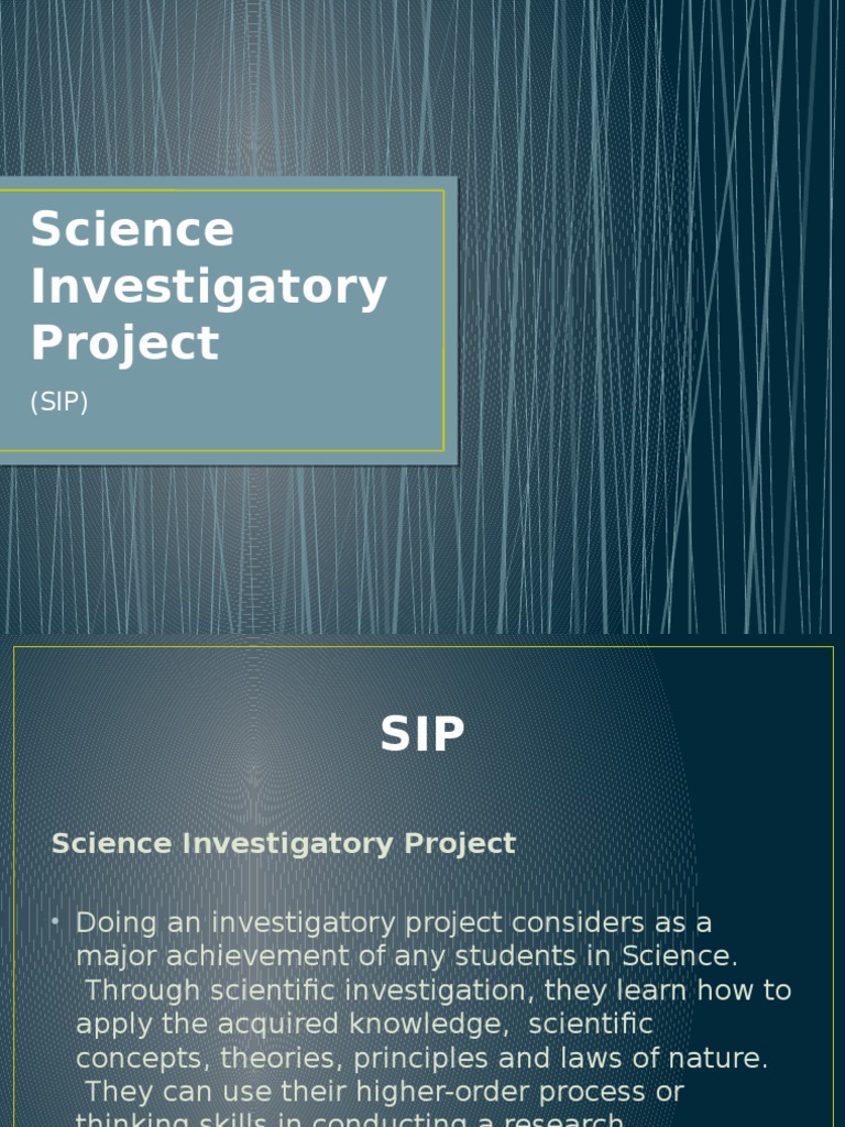 Parts of a Science Investigatory Project | PDF | Hypothesis | Statistics