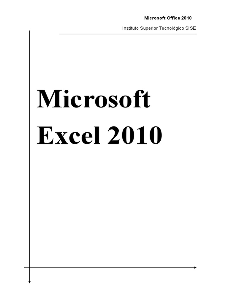 Manual de Excel 2010 | PDF | Microsoft Excel | Hoja de cálculo