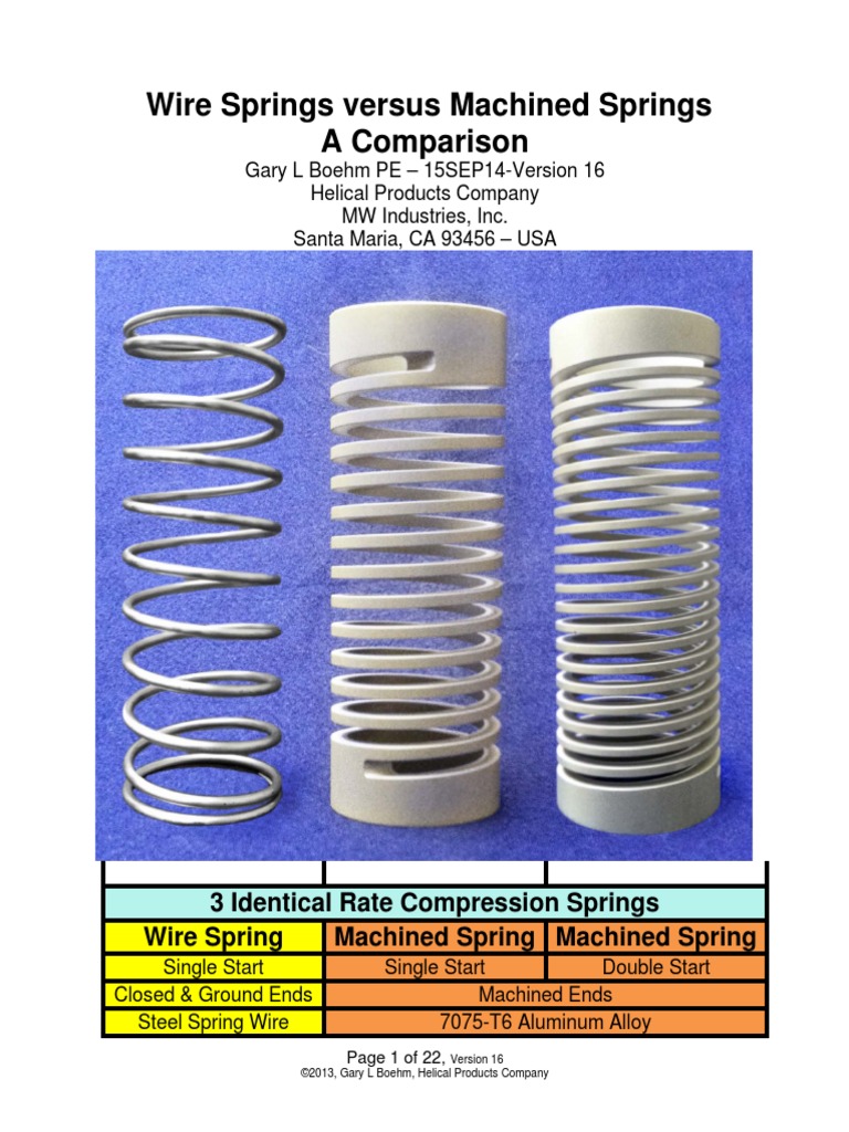 machined-springs-vs-wire-springs.pdf | Buckling | Stress (Mechanics)