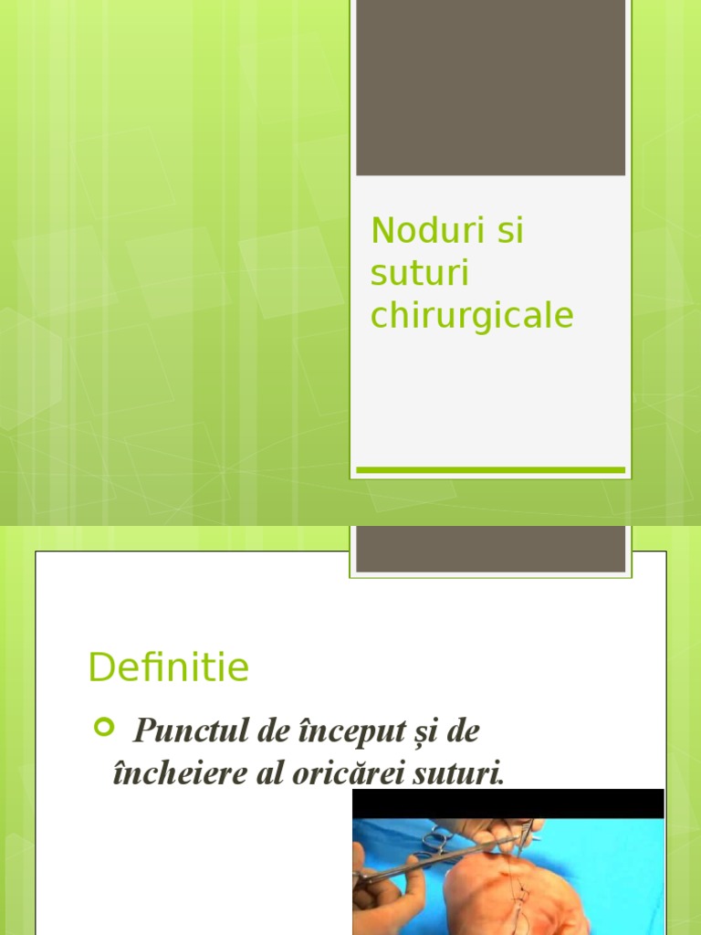 Noduri si suturi chirurgicale