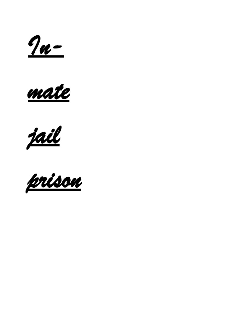In-Mate Jail Prison | PDF