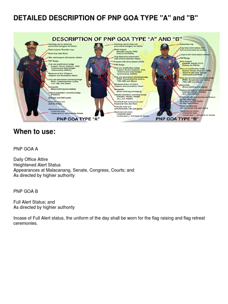 PNP Standard Uniforms | PDF